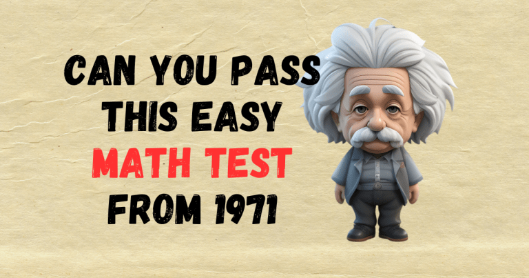 No One Can Pass This Easy Math Test From 1971